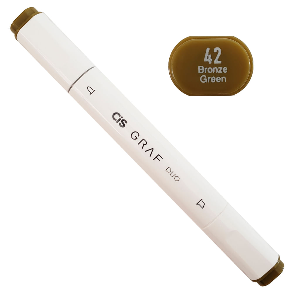 Marcador Artístico - 42 - Bronze Green - Graf Duo - 2 Pontas