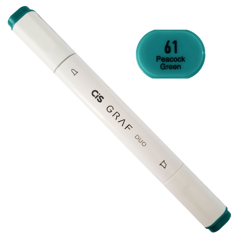 Marcador Artístico - 61 - Peacock Green - Graf Duo - 2 Pontas