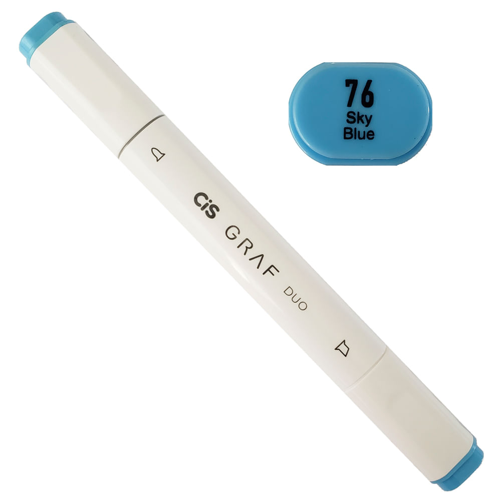 Marcador Artístico - 76 - Sky Blue - Graf Duo - 2 Pontas